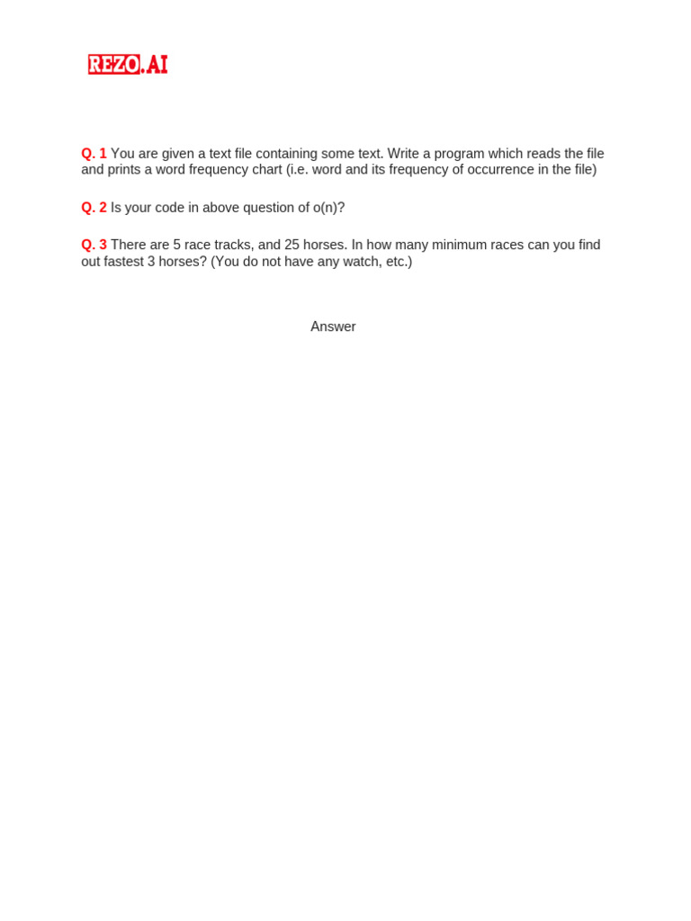 Questionnaire - Rezo.ai | PDF