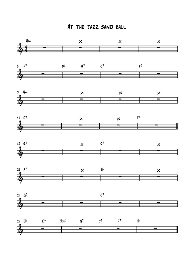 At The Jazz Band Ball Ackordskiss | PDF