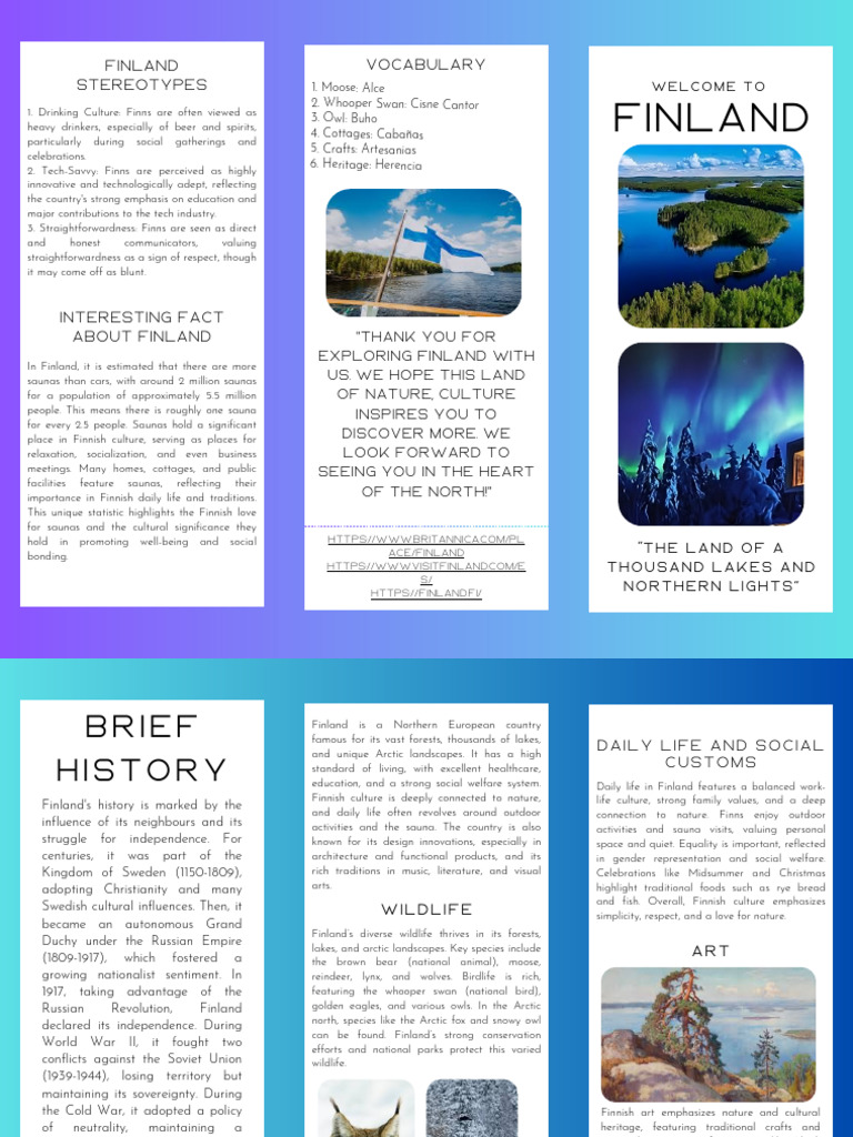 FINLAND BROCHURE | PDF | Finland