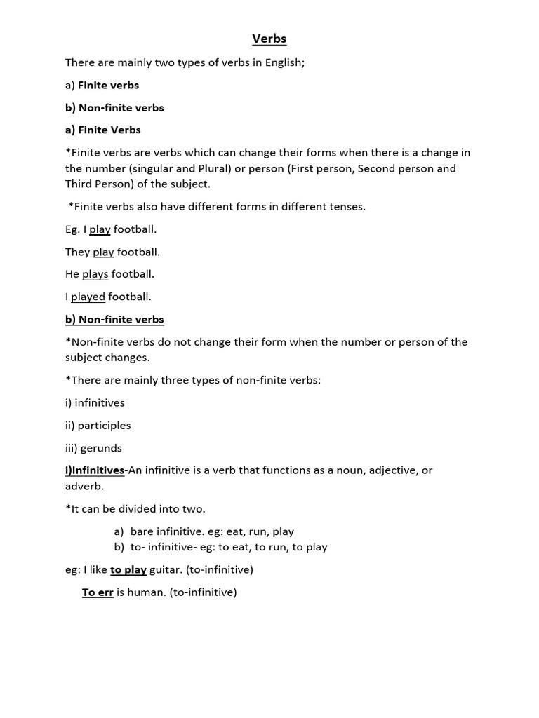 Understanding Non-Finite Verbs | PDF | Verb | Perfect (Grammar)