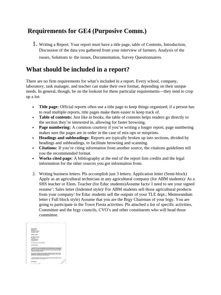 Requirements for GE4 | PDF