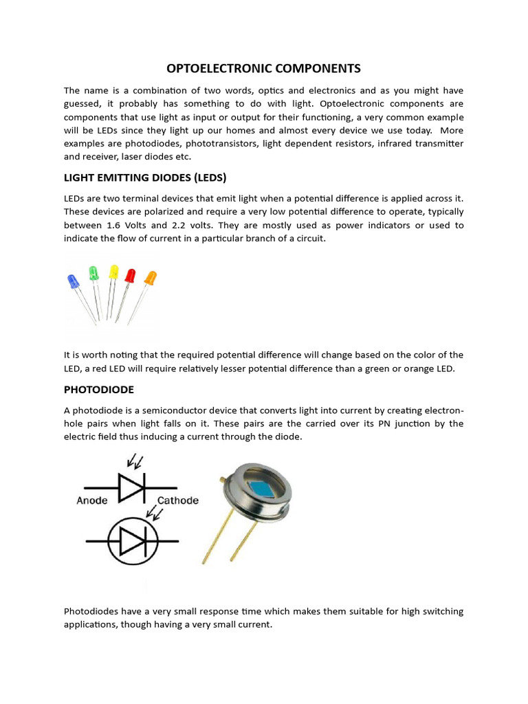 Optoelectronic Components | PDF