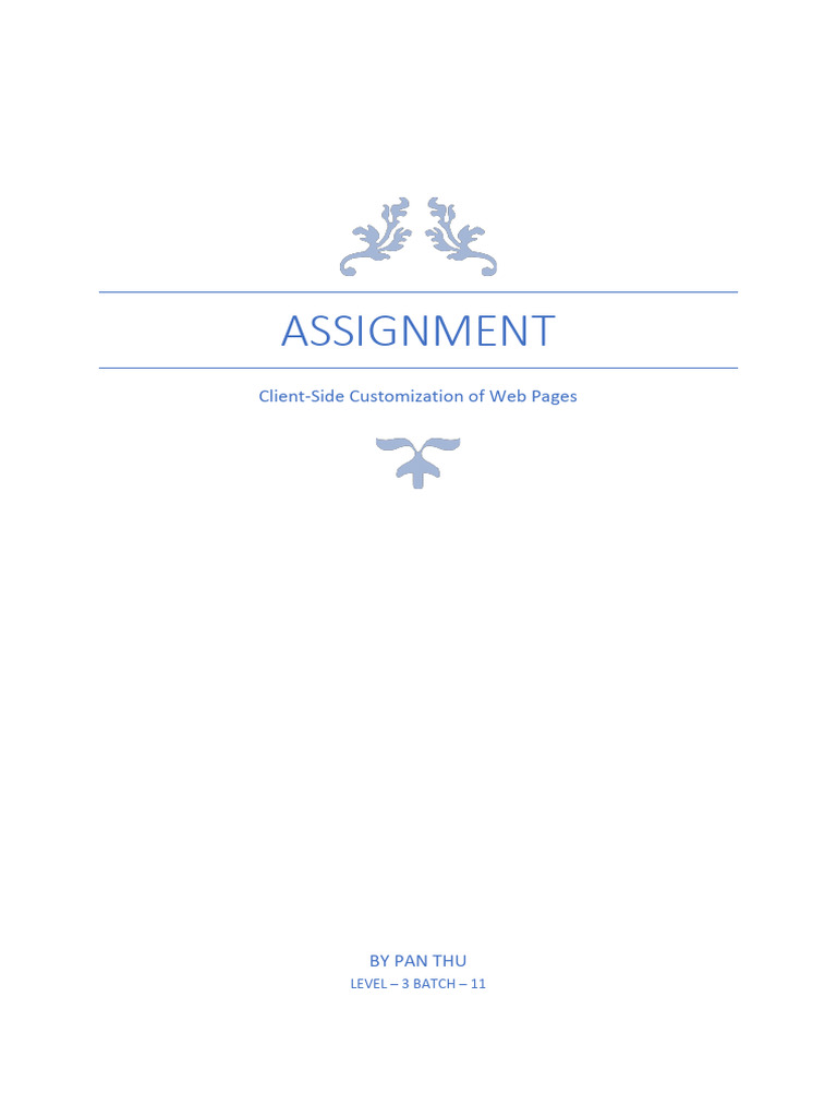 Assignment | PDF | Dynamic Web Page | World Wide Web