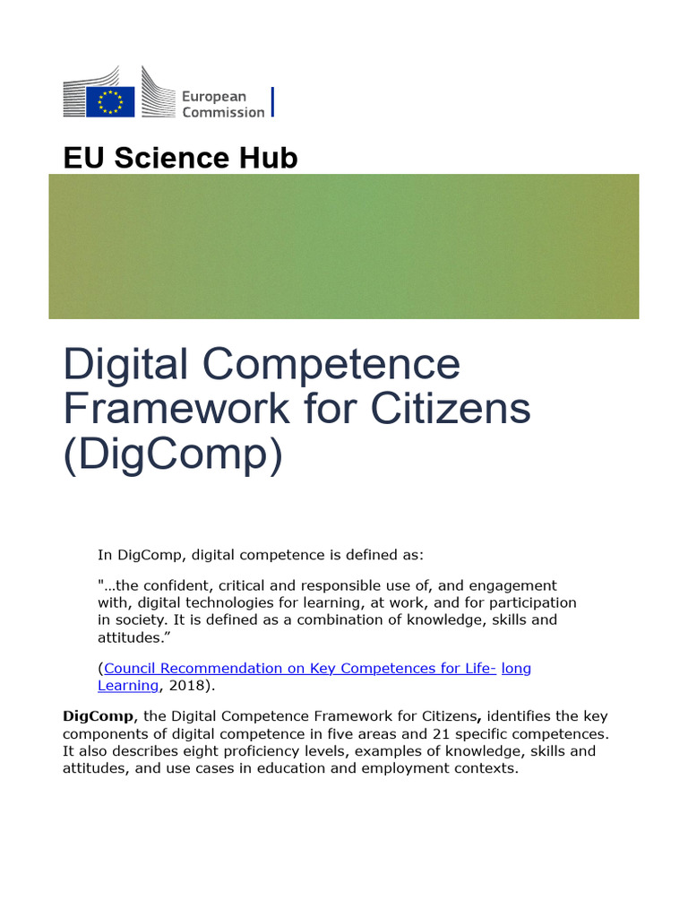 Digital Competence Framework for Citizens (DigComp) - European ...
