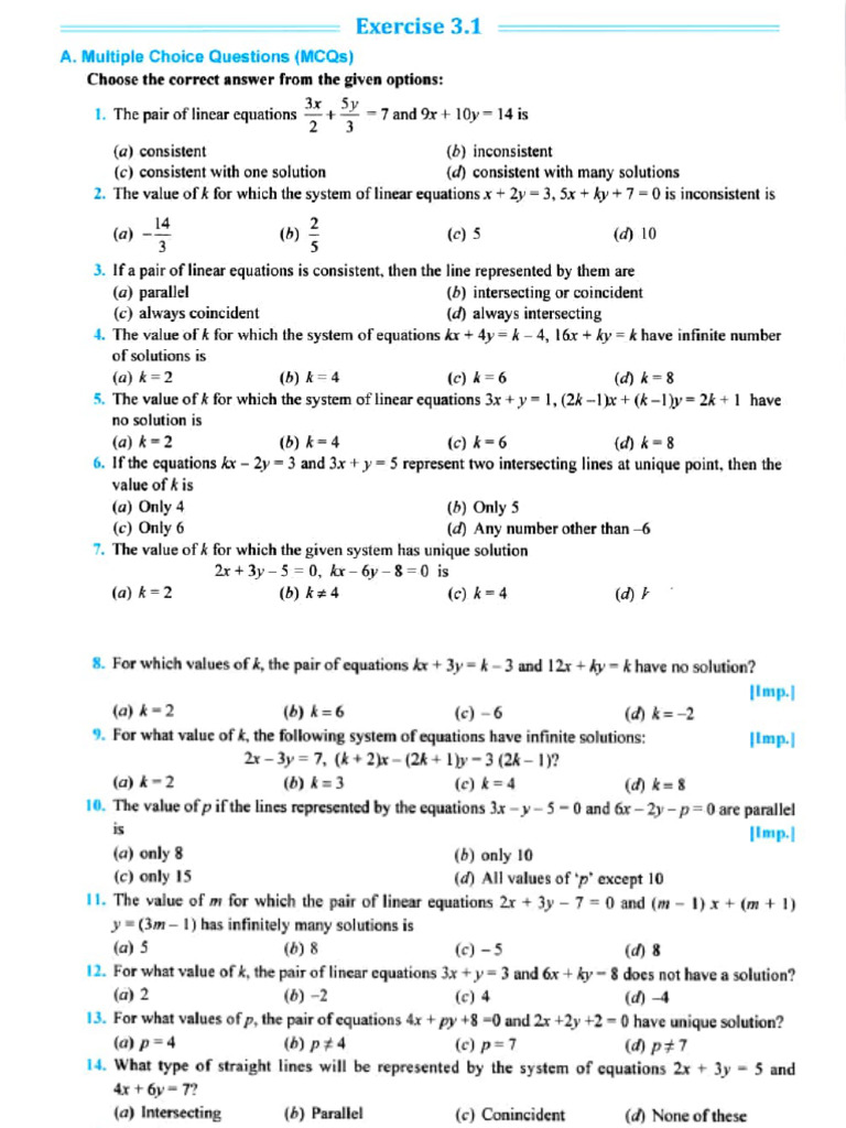 Linear Equations Homework 2024 (1) | PDF | Mathematics | Mathematical ...