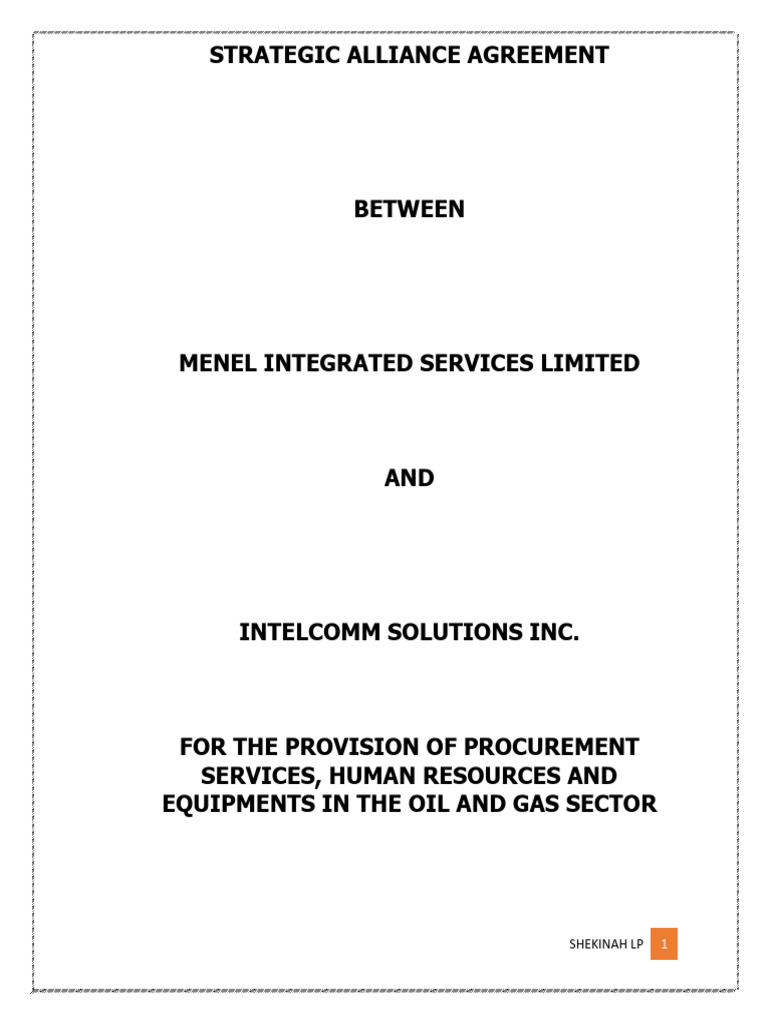 STRATEGIC ALLIANCE AGREEMENT-Mr. Eze | PDF | Indemnity | Insurance