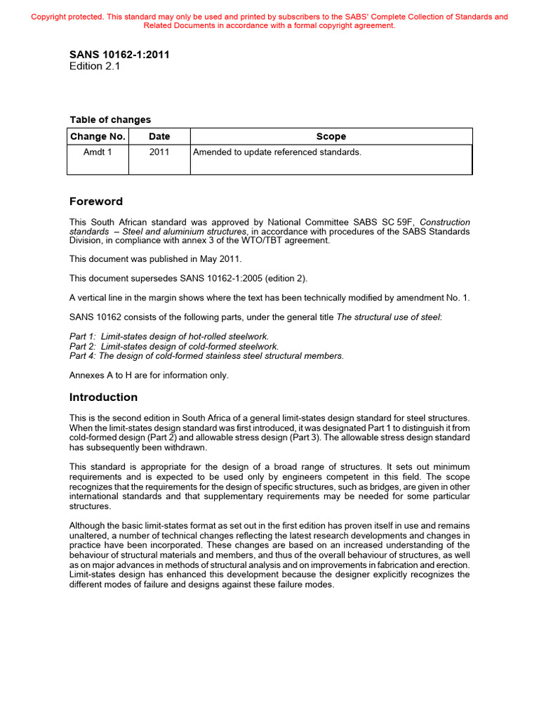 SANS 10162-1 2 | PDF