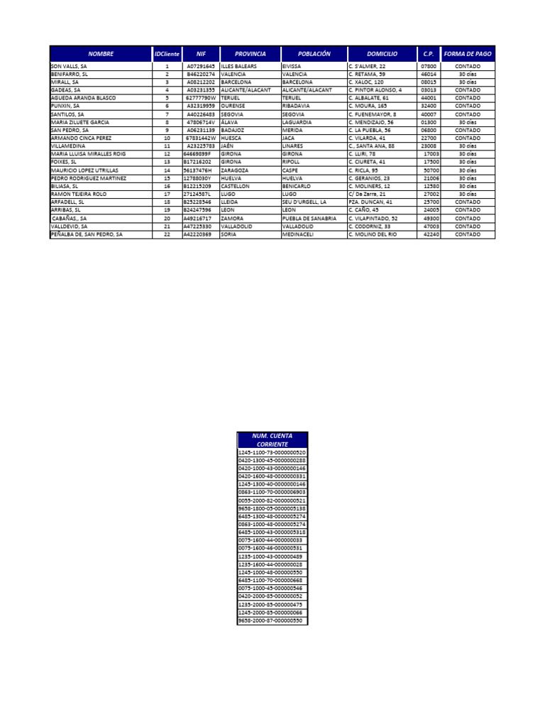 Datos de Clientes Stil Garden | PDF