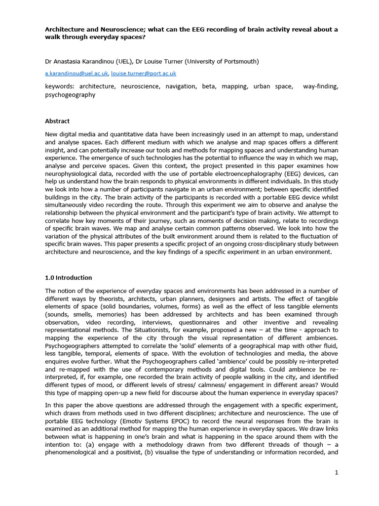 Architecture and Neuroscience | PDF | Electroencephalography | Neural Oscillation