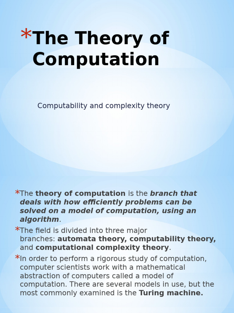 Theory of Computation | PDF | Time Complexity | Theory Of Computation