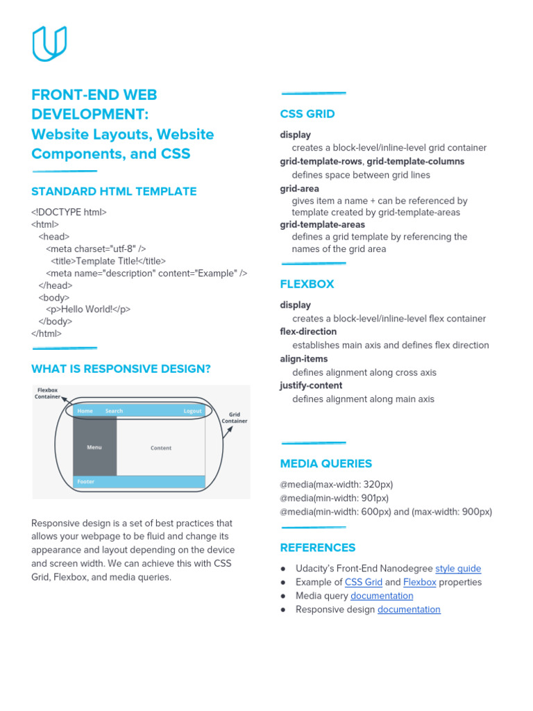 Front End Cheat-Sheet | PDF | Responsive Web Design | Web Design
