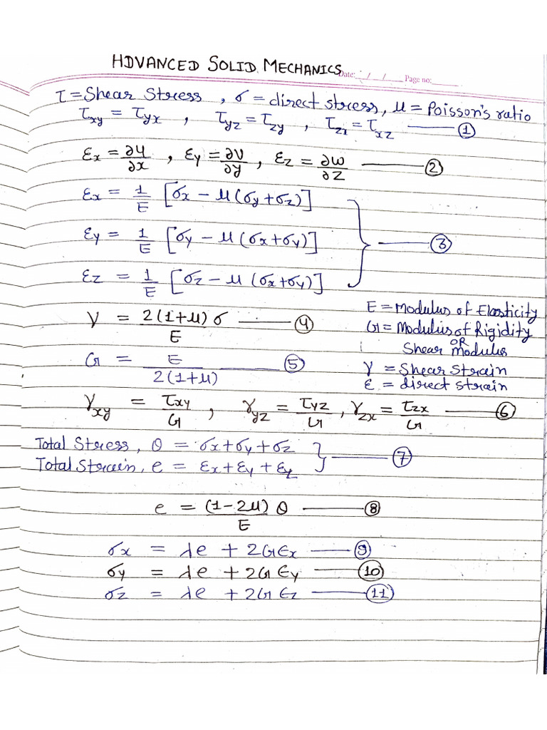 Advanced Solid Mechanics | PDF