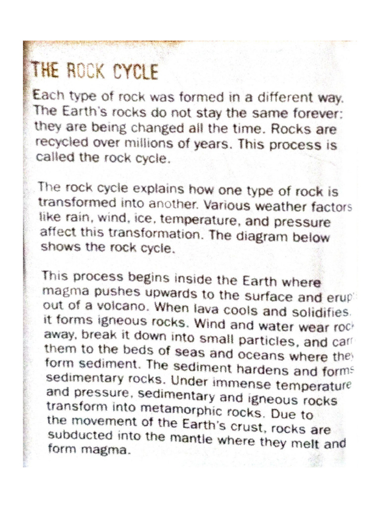 Rock Cycle | PDF