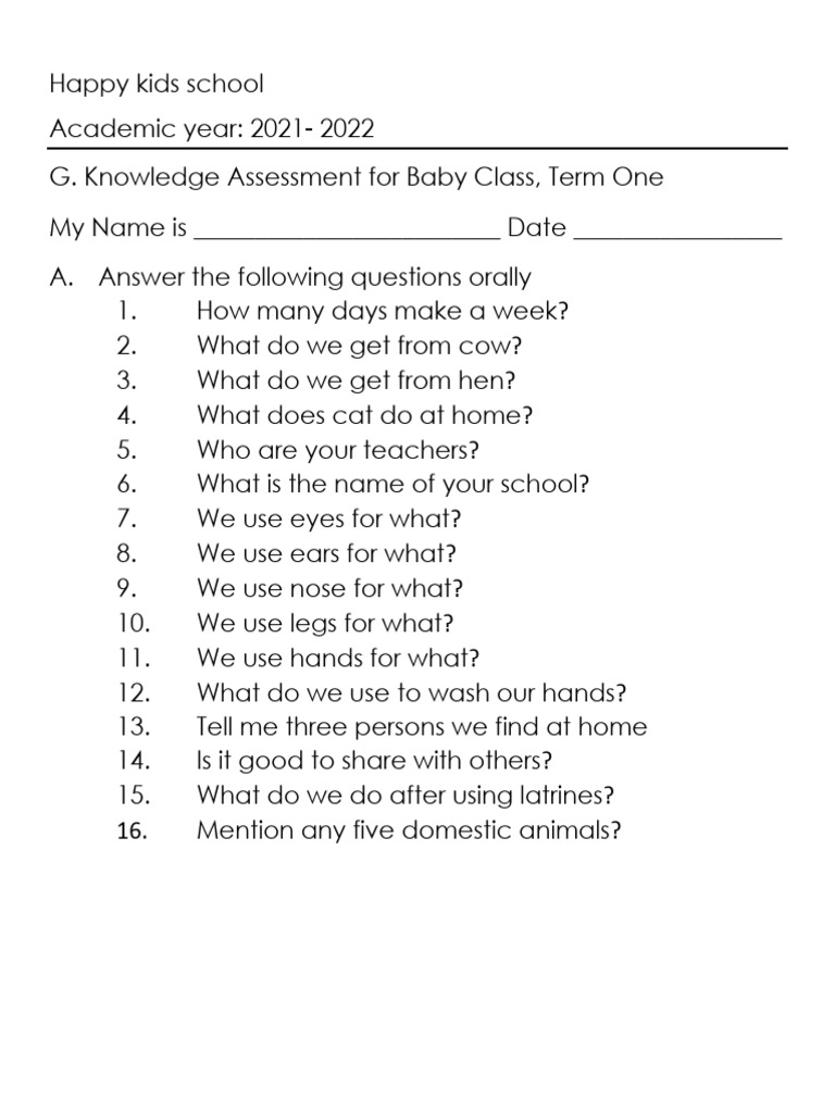 G Knowledge Exam Pdf 1995