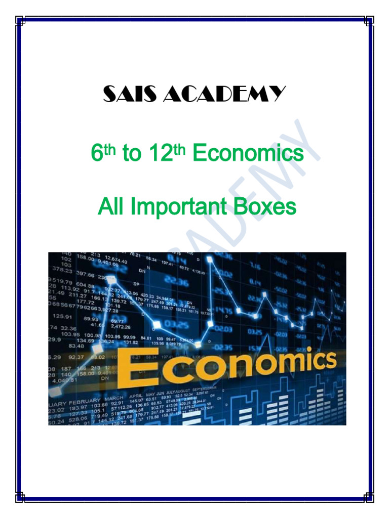 Economics - Important Boxes - 241012 - 170940 | PDF