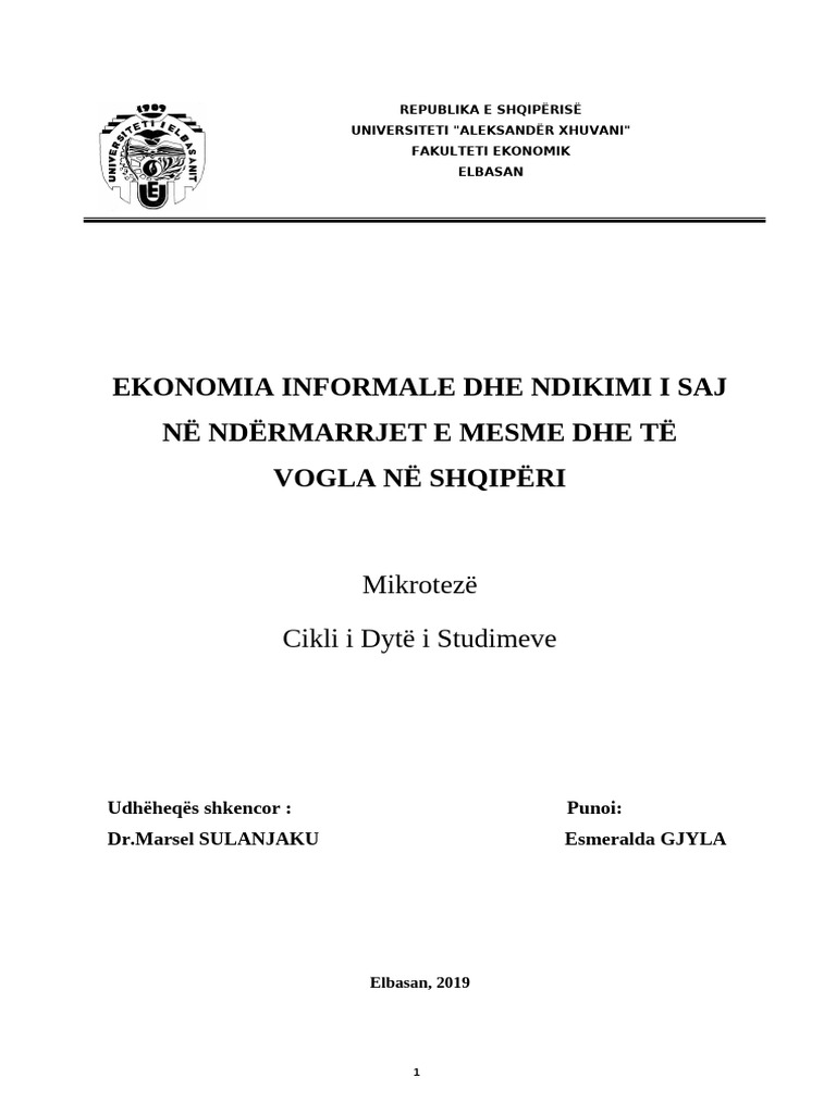 GJYLA Esmeralda Universiteti Aleksander Xhuvani 1 | PDF