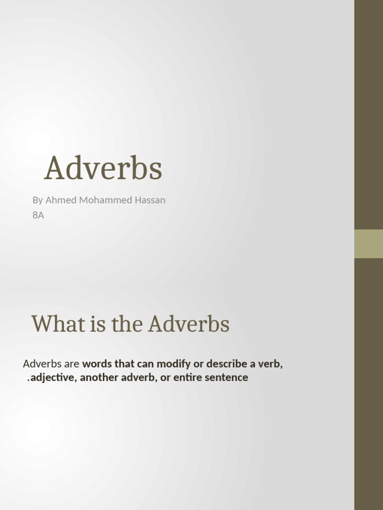 Adverbs (1) | PDF