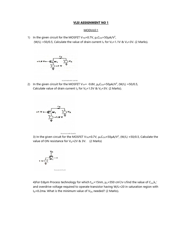 VLSI_ASSIGNMENT_1 | PDF
