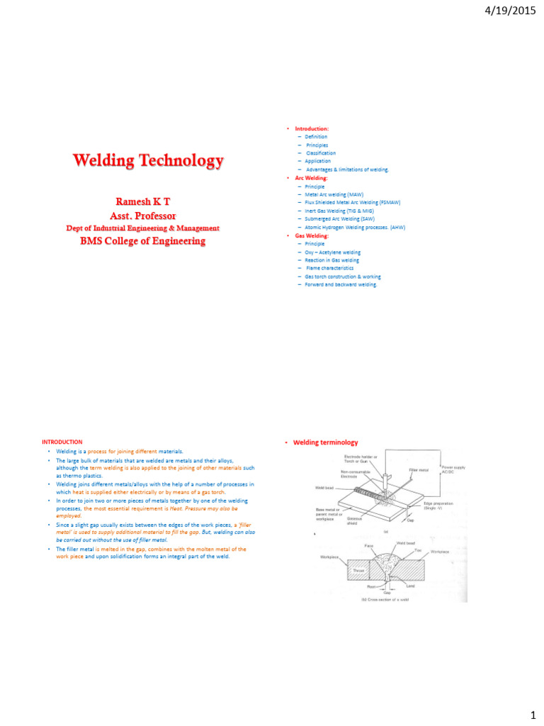 Overview of Welding Technology Processes | PDF | Welding | Construction