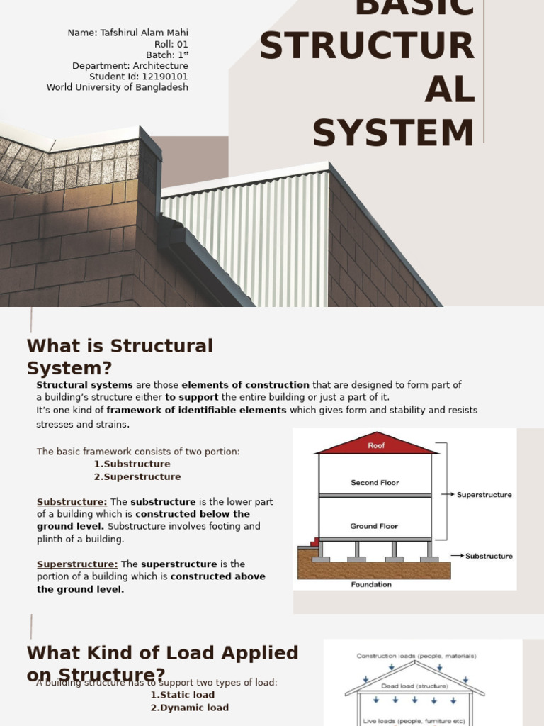 Basicstructuresystem Mahi 240219170627 E3ec8d07 | PDF | Structural Load | Wall