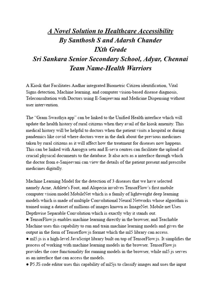 ATL Research Paper-HEALTH WARRIORS | PDF | Machine Learning ...