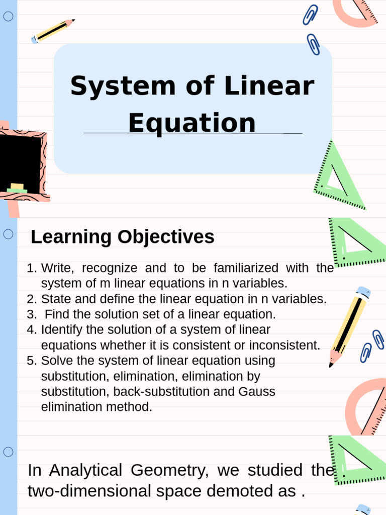 Linear Equations and Matrices (Week 1-3) | PDF | Matrix (Mathematics ...