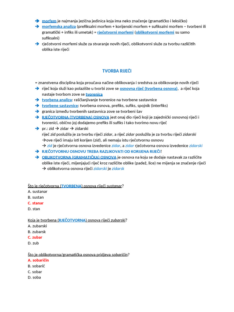 Tvorba Riječi | PDF