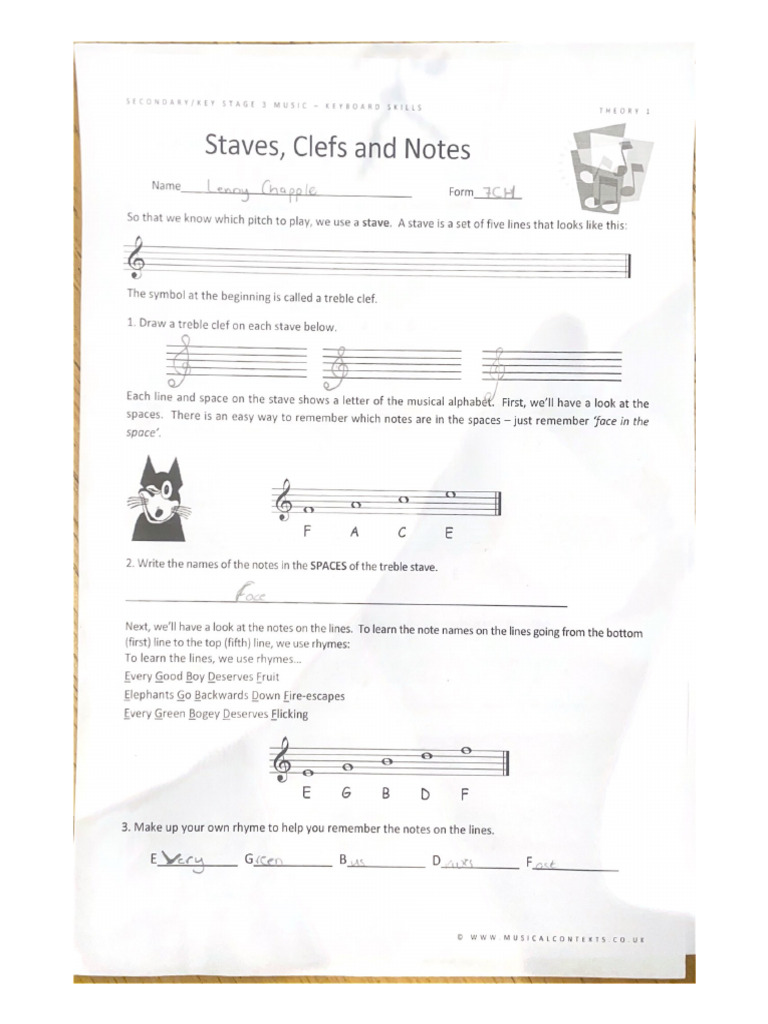 Staves, Clefs and Notes | PDF
