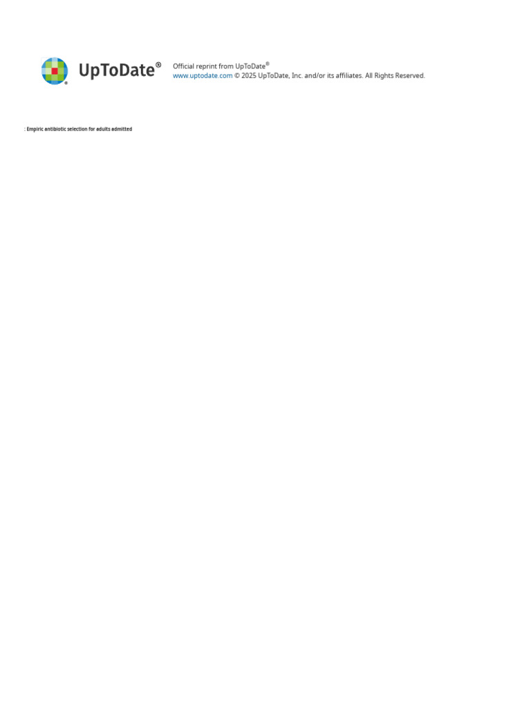 RX CAP ICU - UpToDate | PDF
