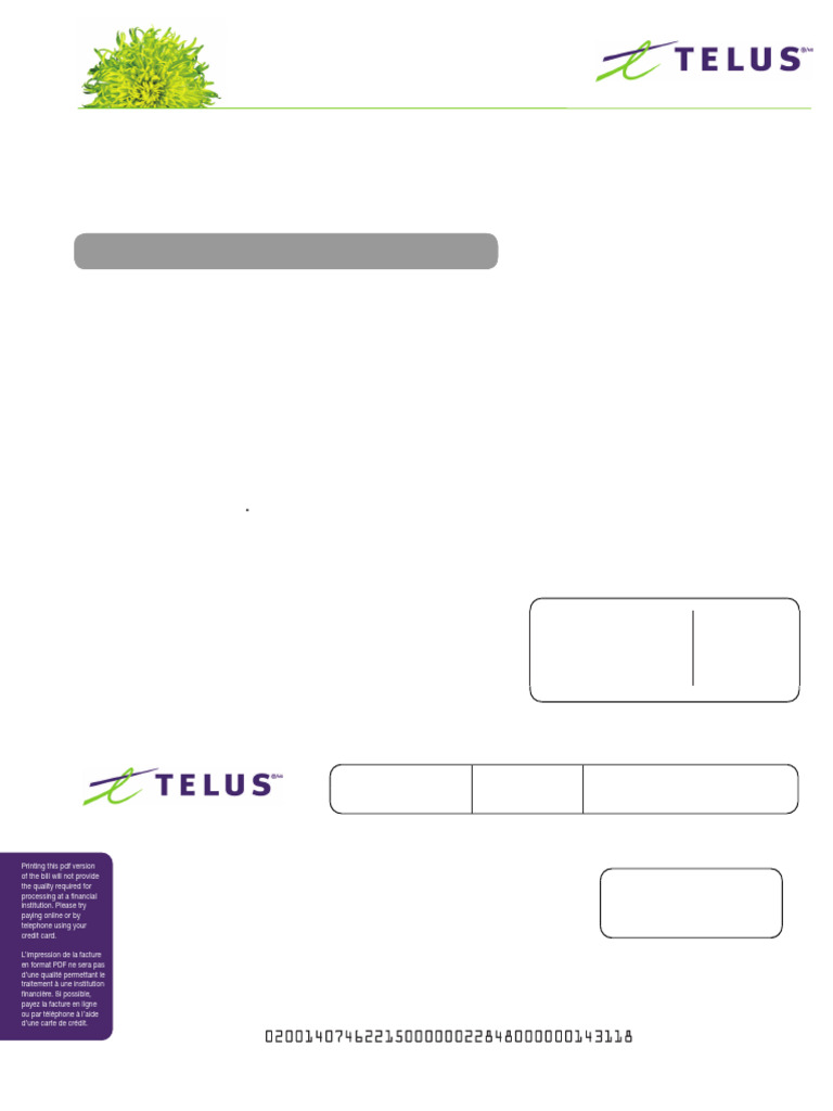 Telus Mobile 40746221 2023 08 07 | PDF | Payments | Credit Card