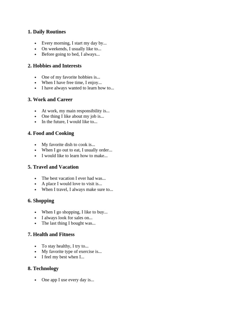 FINISH The Sentences and PREFERENCES | PDF | Sustainability | Learning