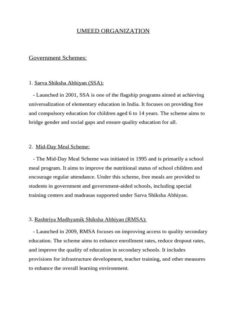 Government Schemes | PDF