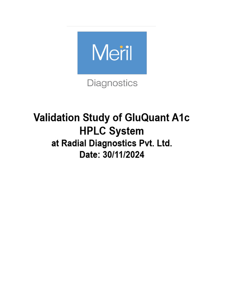 5. HPLC Validation at Radial Diagnostics | PDF | Glycated Hemoglobin ...