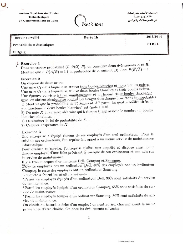 DS Proba+correc | PDF