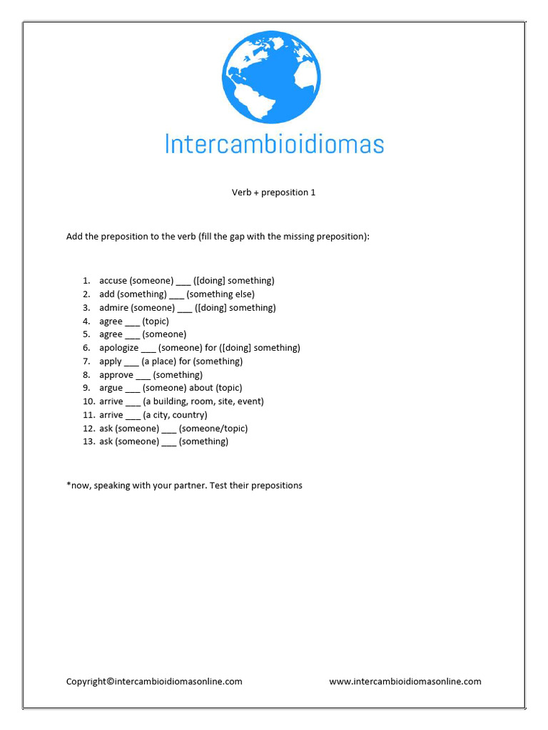 matching-verb-preposition-1SIN SOLUCIONES | PDF