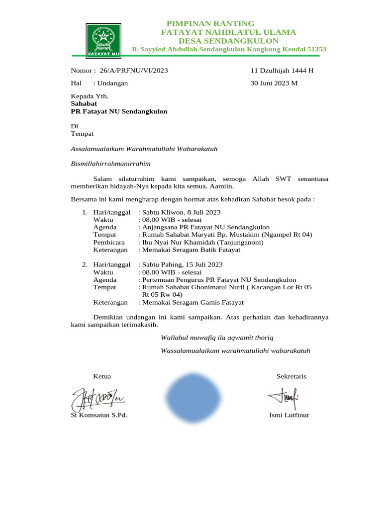 Surat Und Nomor 26 | PDF