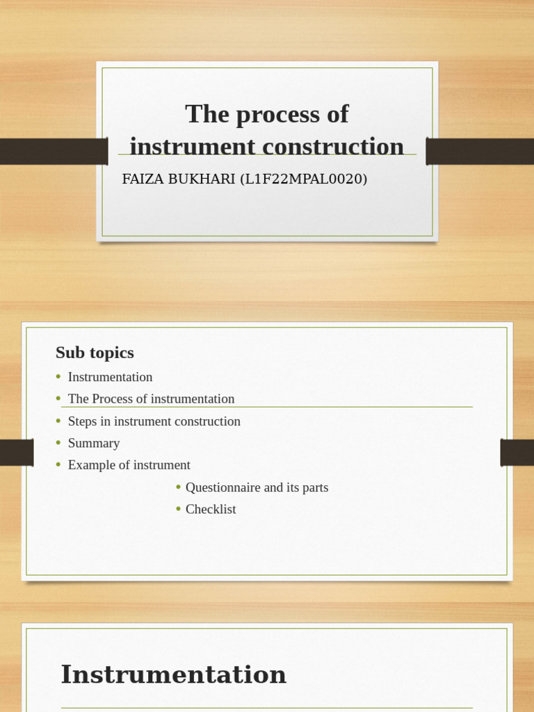 Instrument Construction Guide | PDF