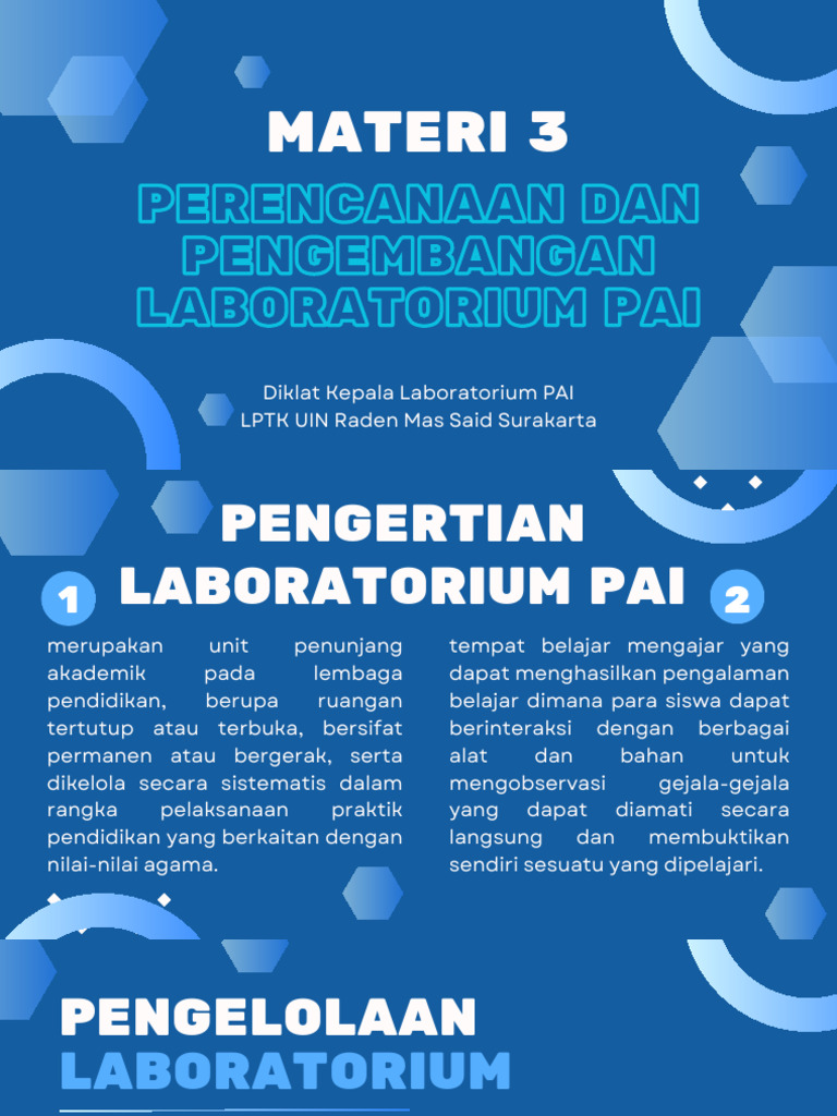 Pengelolaan Laboratorium PAI Efektif | PDF