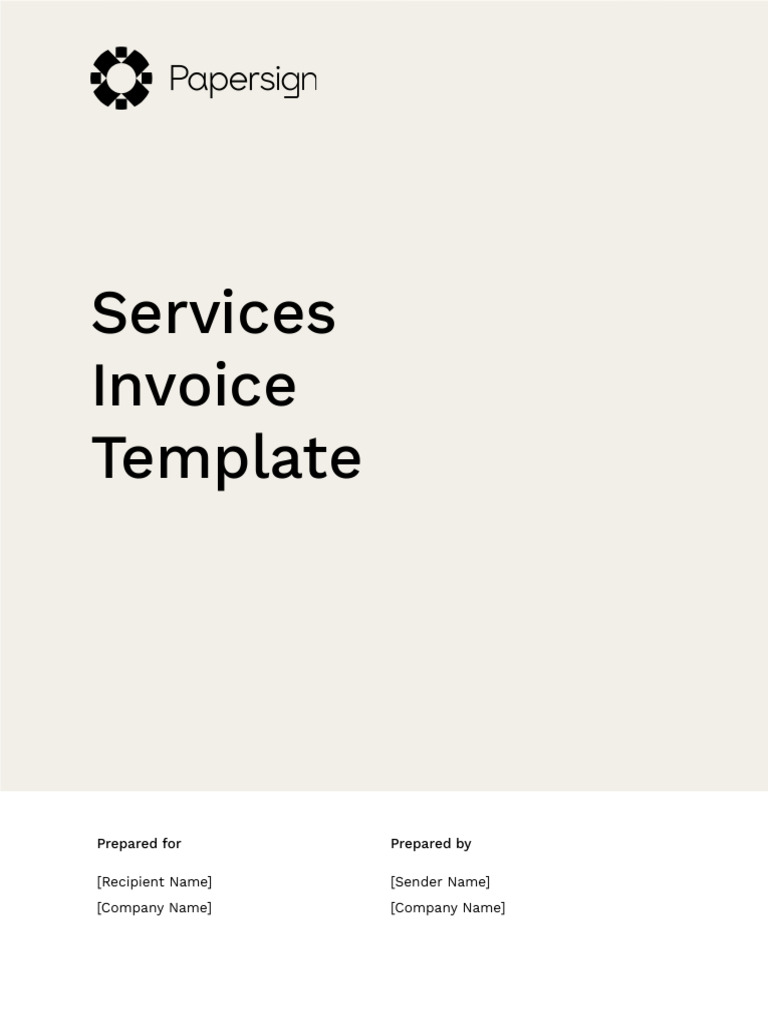 LunarTech Invoice Template for Services | PDF