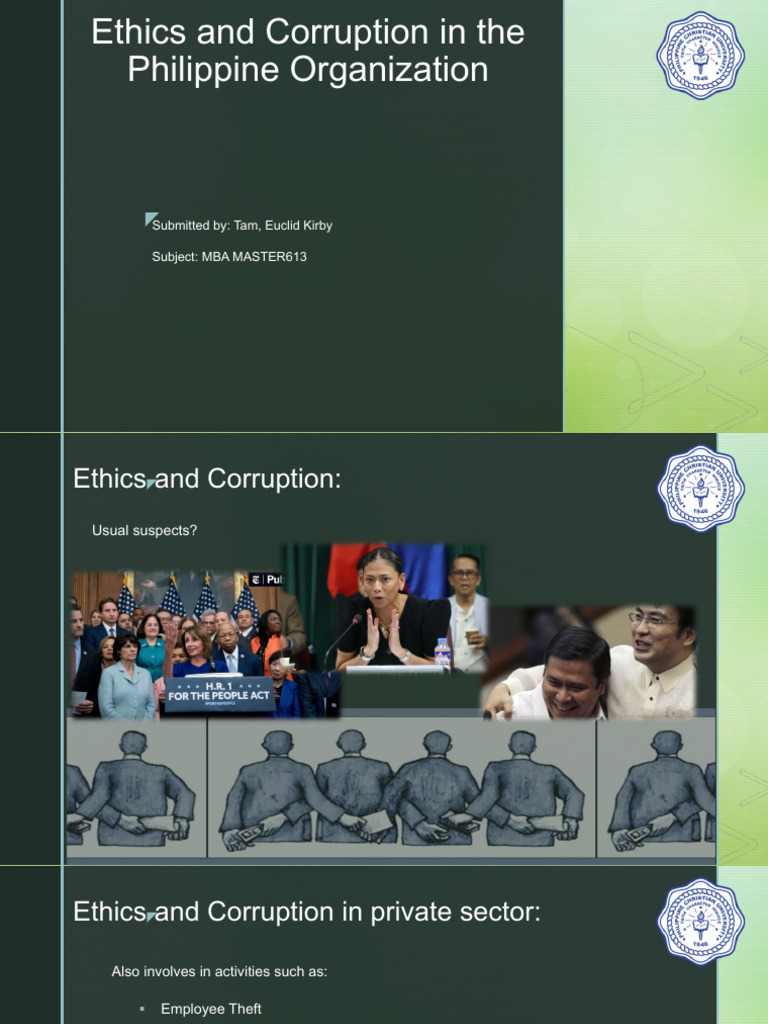 TAM - TOPIC 14 - Ethics & Corruption in The PH Organization | PDF ...
