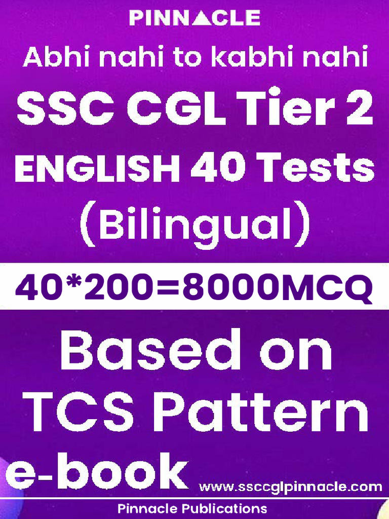 SSC CGL Tier 2 ENGLISH 40 Testss | PDF | Tiger | Poaching
