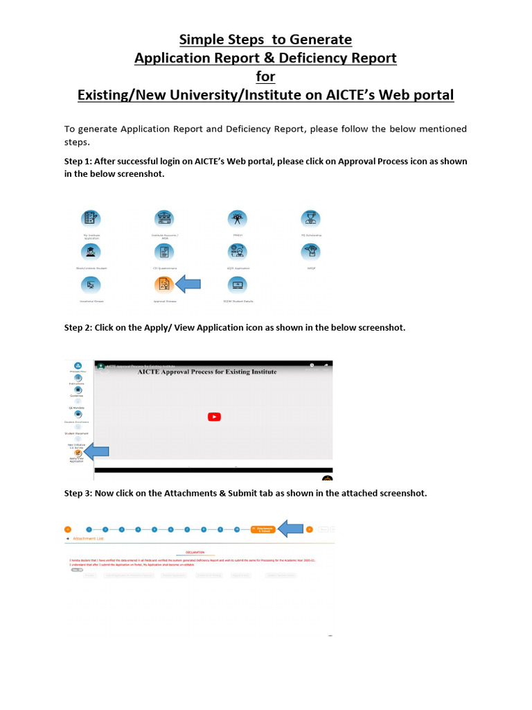 Simple Steps To Generate Application Report For Existing | PDF