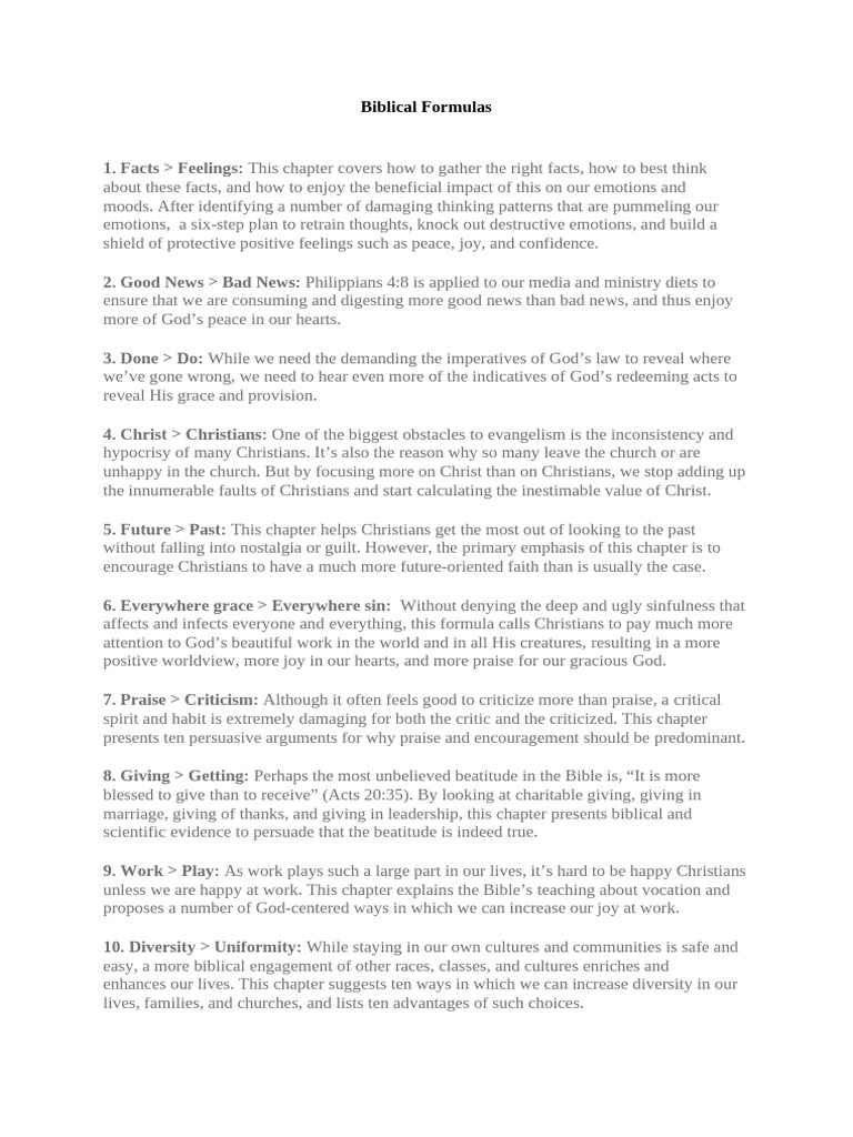 Biblical Formulas | PDF | Jesus | Moses