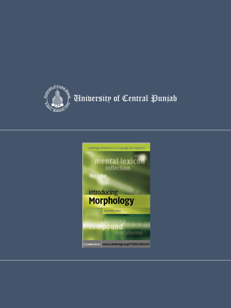 Chapter 2 Introducing Morphology | PDF | Aphasia | Lexicon