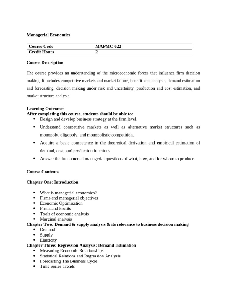 Managerial Economics | PDF | Demand | Market (Economics)