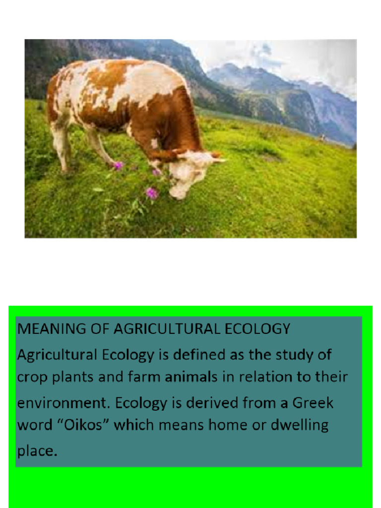 Agro Ecology | PDF
