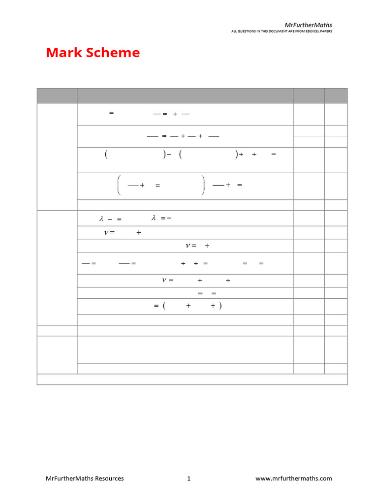 9FM0-3A Topic 3 Differential Equation Exam Questions MS | PDF ...