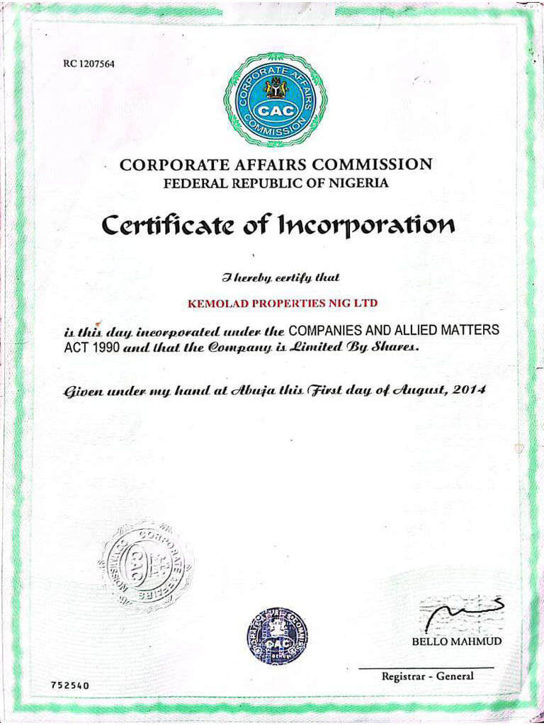 Cac Certificate | PDF