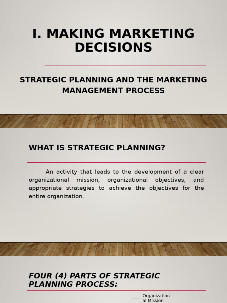 MKT 001 - PPT01 3.strategic Planning and The Marketing Management ...