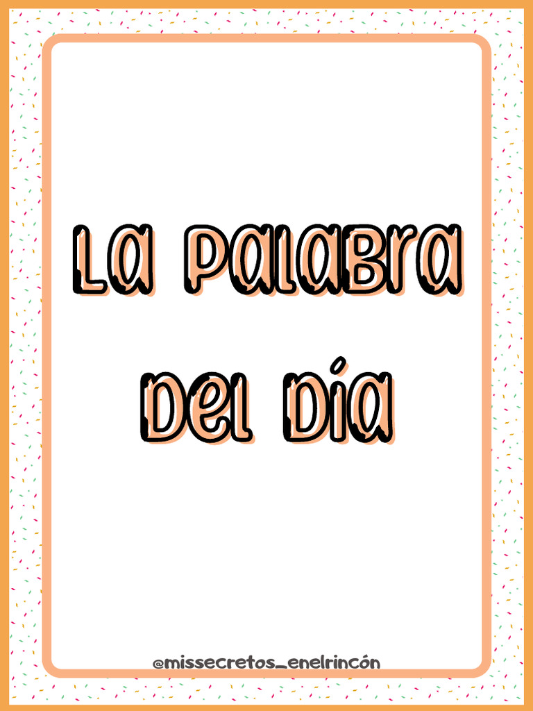 La Palabra Del Día | PDF